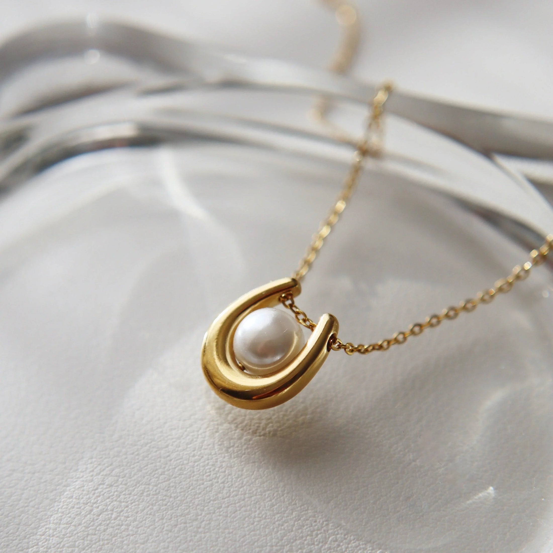 Ava Pearl Necklace | Pearl Pendant Necklace – JESSA JEWELRY
