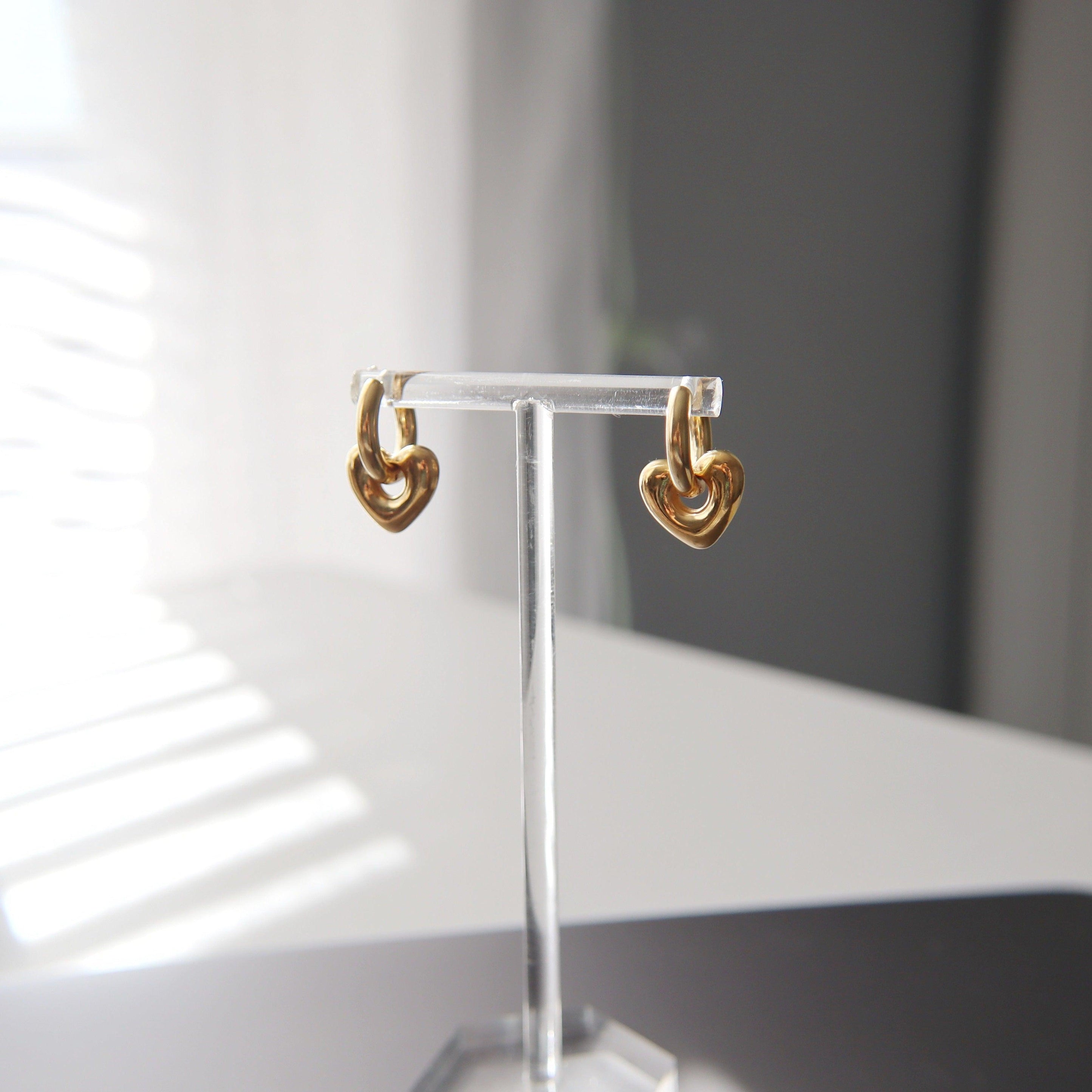 Puffy Heart Hoop Earrings | JESSA JEWELRY – JESSA JEWELRY