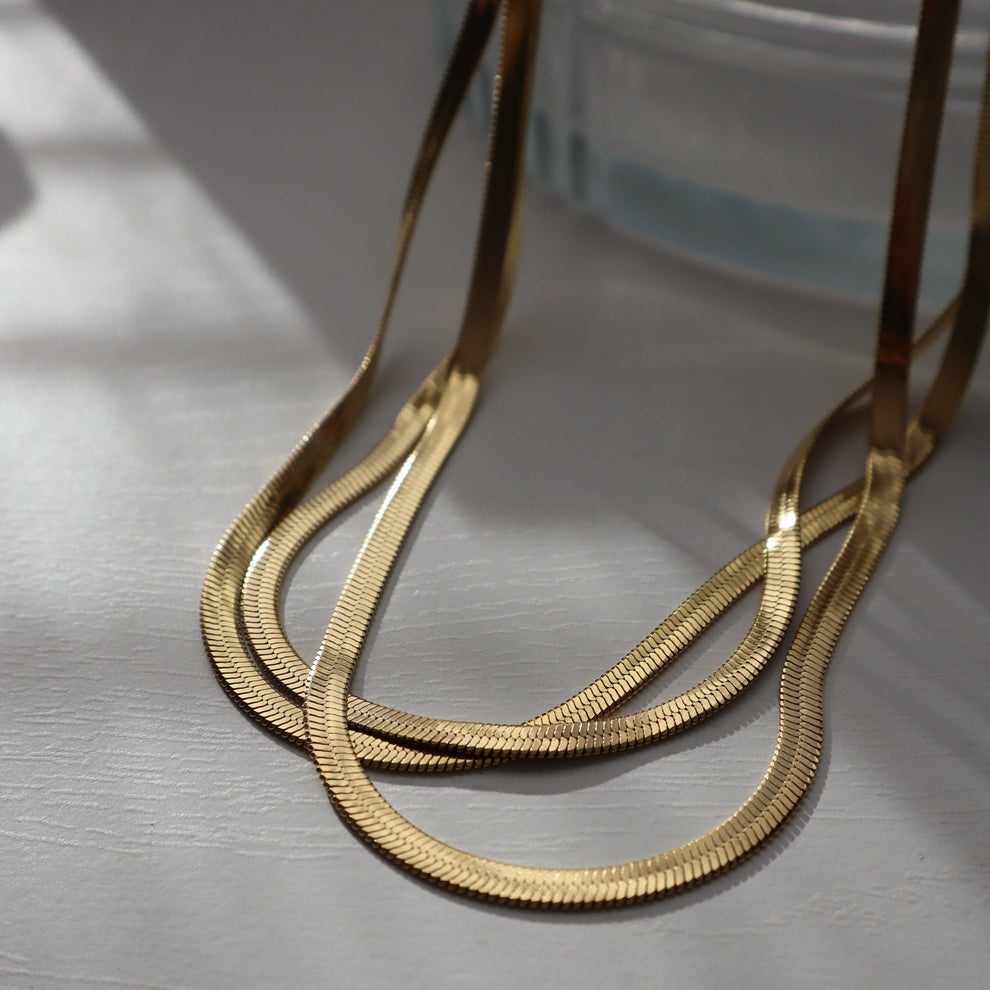 Snake Herringbone Chain | Everyday Chain – JESSA JEWELRY