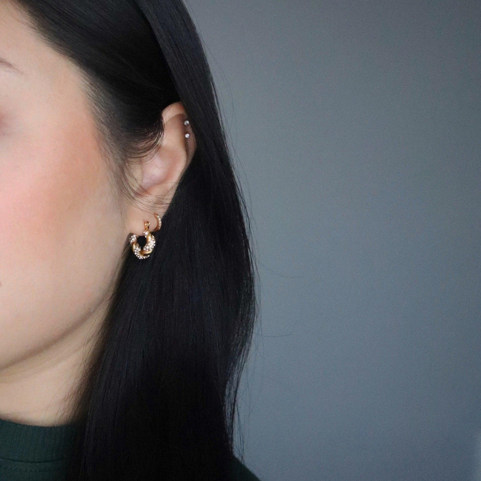 Mia Hoops | Small CZ Hoops
