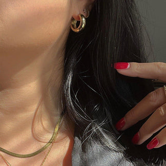 Caia Chunky Hoops | JESSA JEWELRY – JESSA JEWELRY